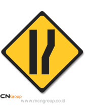 Rambu Lalu Lintas Peringatan Pengurangan Lajur Kiri - Rajawali Gemilang ...