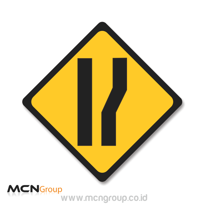 Rambu Lalu Lintas Peringatan Pelebebaran Jalan Bagian Kanan - Rajawali ...